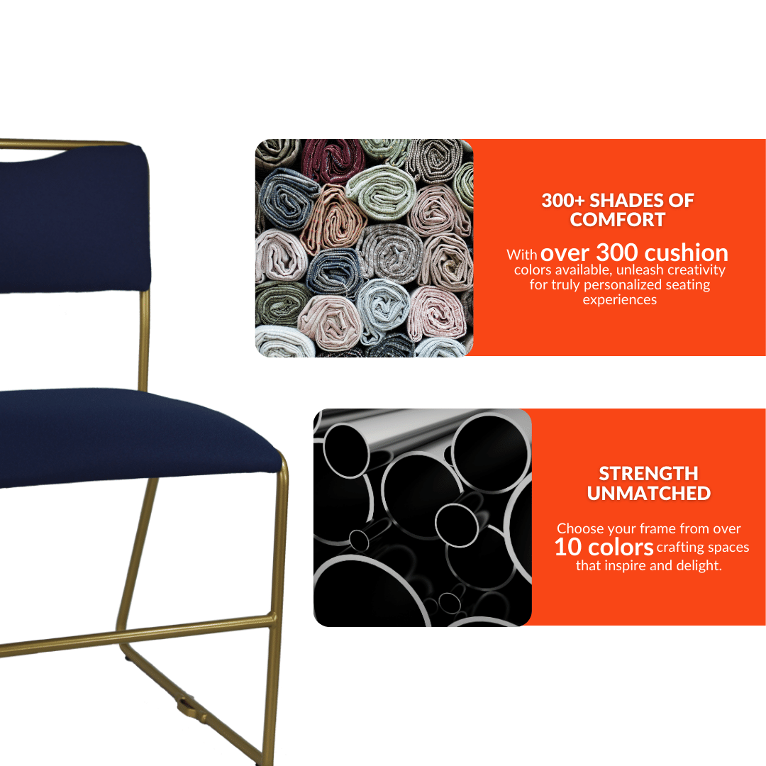 Slim Back Banquet Chair Steel