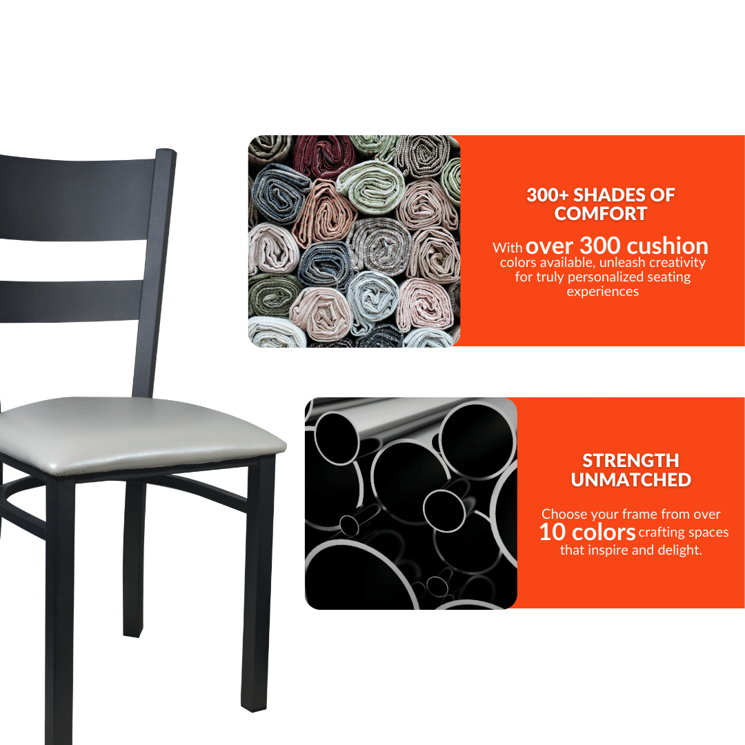 Ladder Back Metal Restaurant Chair