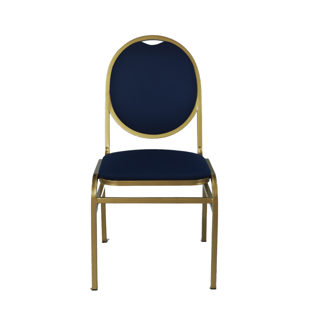 Medallion Back Banquet Chair Steel